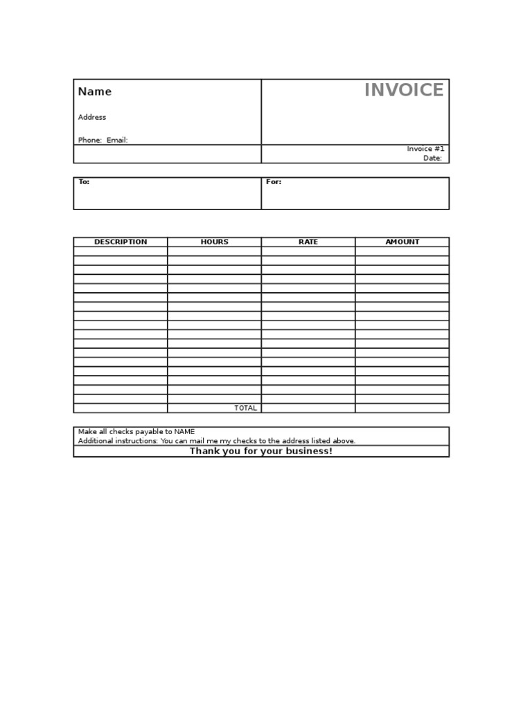 Invoice: Address Phone: Email: Invoice #1 Date | PDF | Law