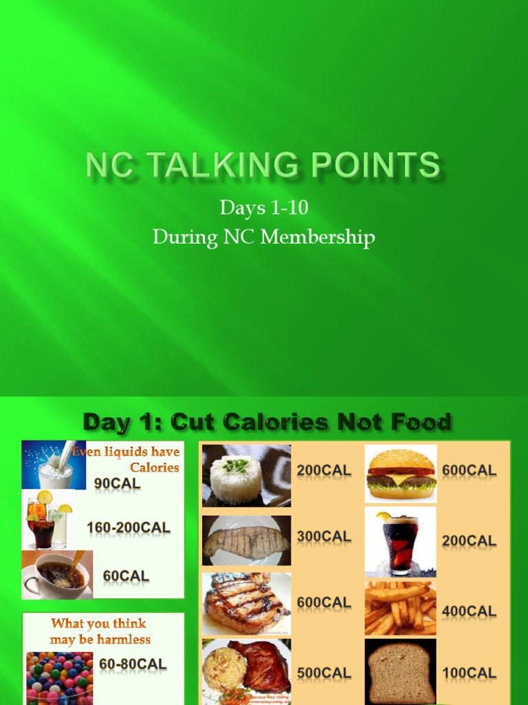 10, NC Program - Talking Points | PDF | Cooking, Food & Wine | Lifestyle