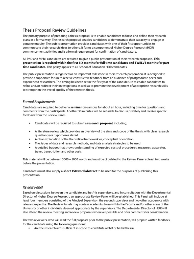 Educ-2012 Thesis Guidelines PDF | PDF | Thesis | Doctor Of Philosophy