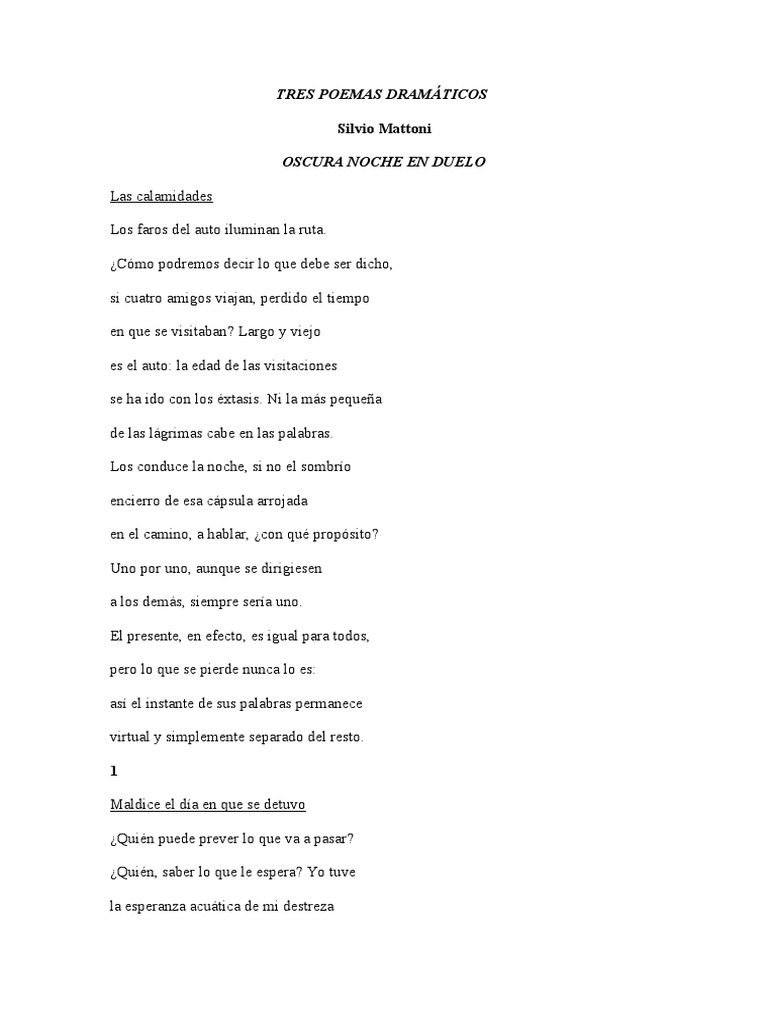 Tres Poemas Dramáticos | PDF | Sombra | Memoria