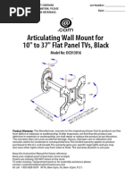Sky Glass Wall Mounting Instructions | PDF | Drill | Equipment