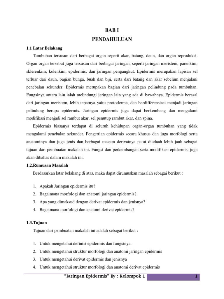 EPIDERMIS DAN DERIVATNYA - Misna | PDF