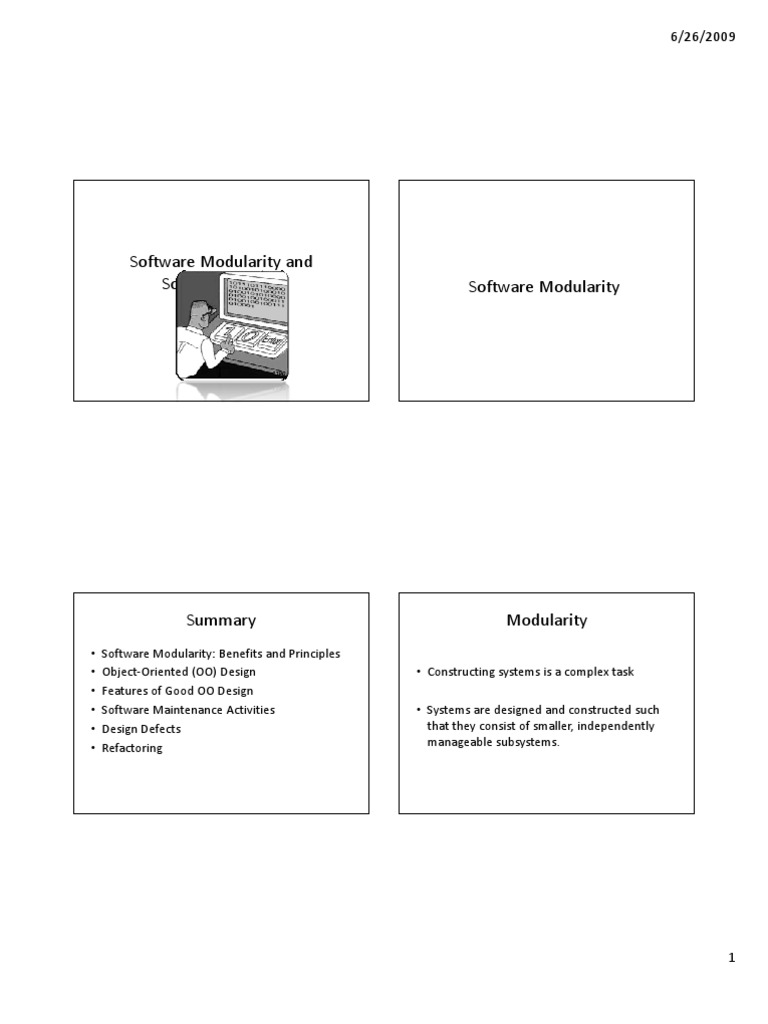 Software Modularity and Design - 1 | PDF | Modular Programming | Class (Computer Programming)