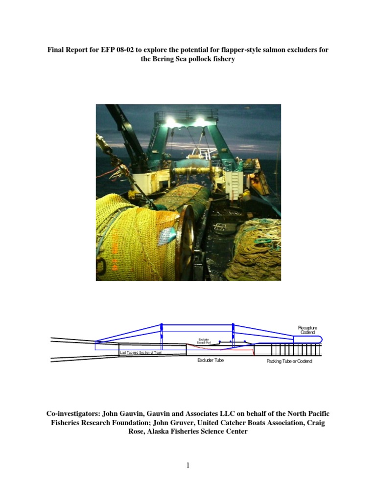 Salmon Excluder Efp 08-02 Final Report | PDF | Salmon | Trawling