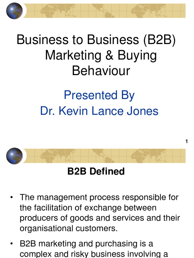 7a. B2B Buying Behavior | PDF | Marketing | Consumers