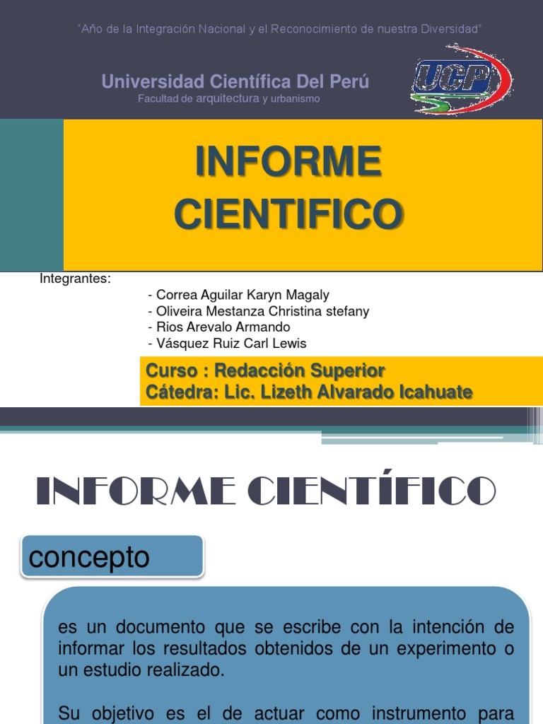 El Informe Científico | Bibliografía | Método científico