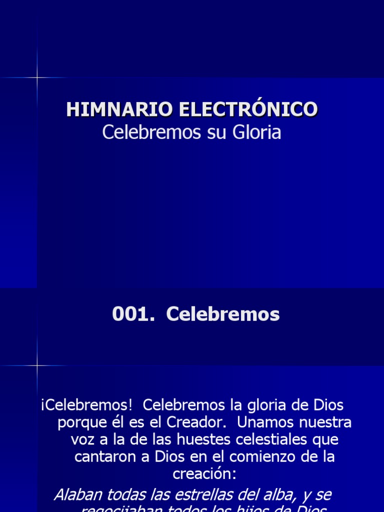 Himnario Celebremos Su Gloria | PDF | Cristo (título) | Pecado