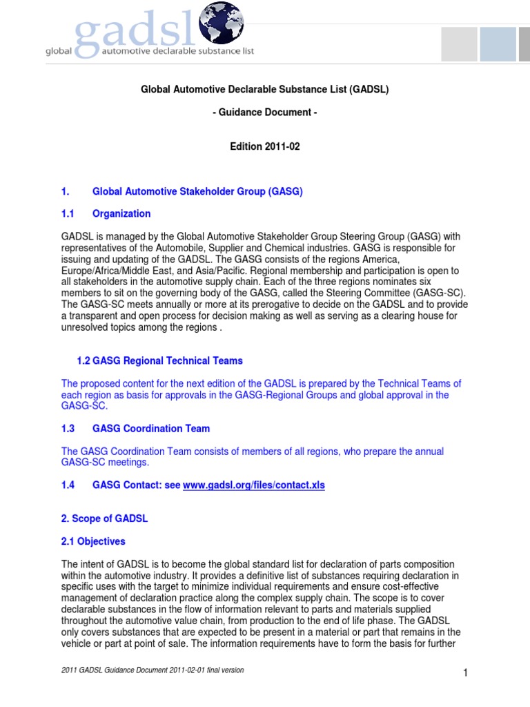 GADSL Guidance Document | PDF | Chemical Substances | Polycyclic ...