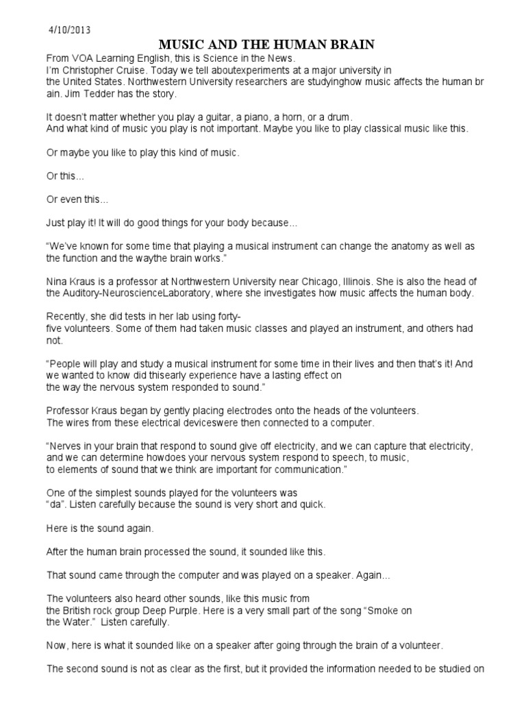 The Benefits of Playing a Musical Instrument: How Music Affects the ...