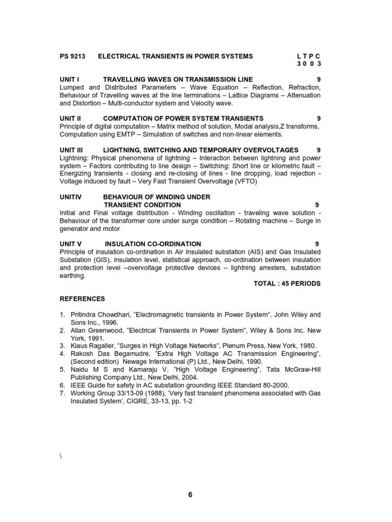 Electrical Transients in Power Systems | PDF | Electric Power System ...