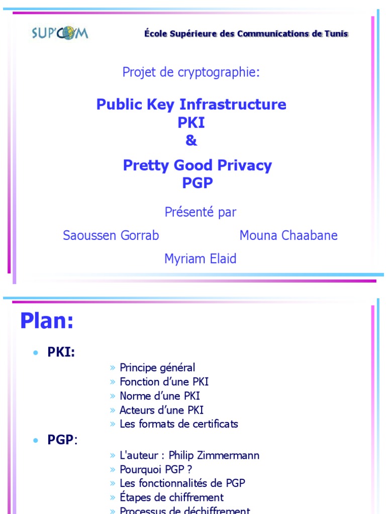 Pki & PGP | PDF | Cryptage | Cryptographie
