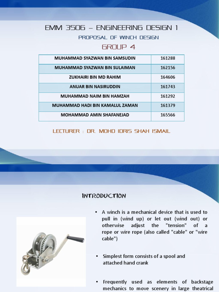 Design Winch | PDF | Machines | Mechanical Engineering