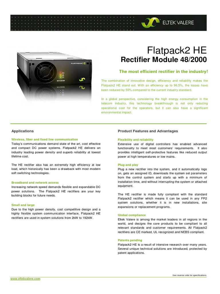 Flatpack 2 | PDF | Rectifier | Power Supply