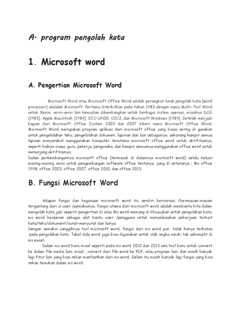 Tugas Tik Microsoft Word | PDF