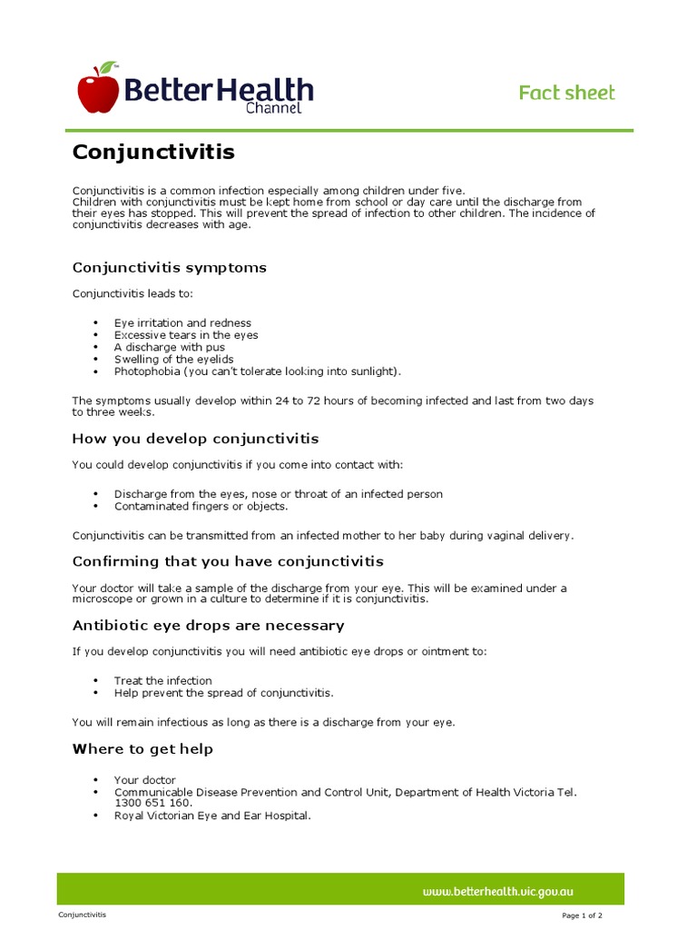 Conjunctivitis | PDF