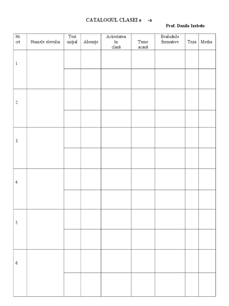 Catalogul Profesorului | PDF