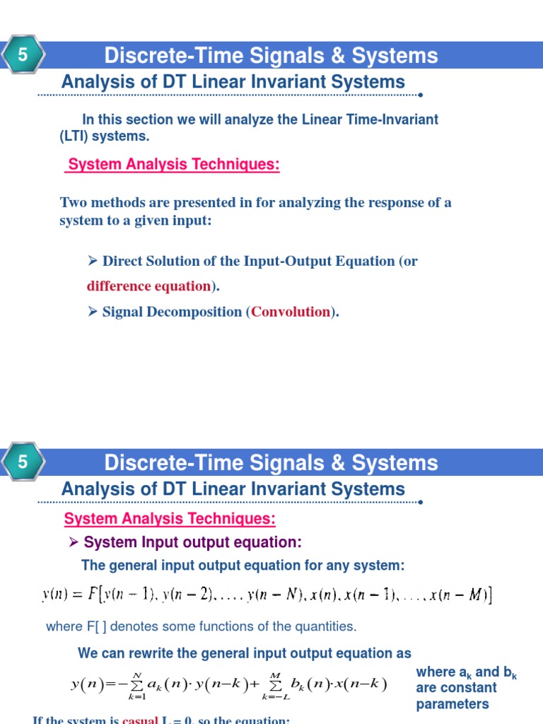 LTI Systems Analysis Guide | PDF | Convolution | Recurrence Relation