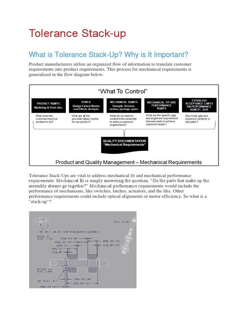 Tolerance Stack Up | PDF | Engineering Tolerance | Production And Manufacturing