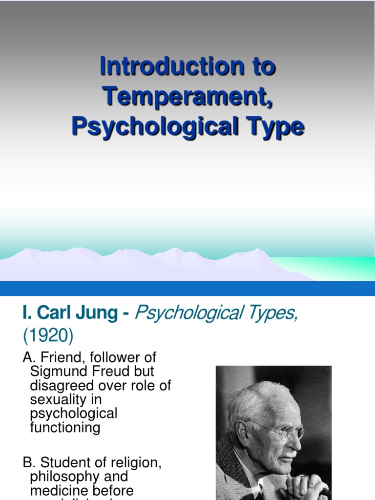 Introduction to Temperament, Psychological Type