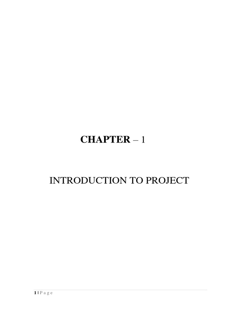 Chapter - 1: Introduction To Project | PDF | Logistics | Supply Chain Management