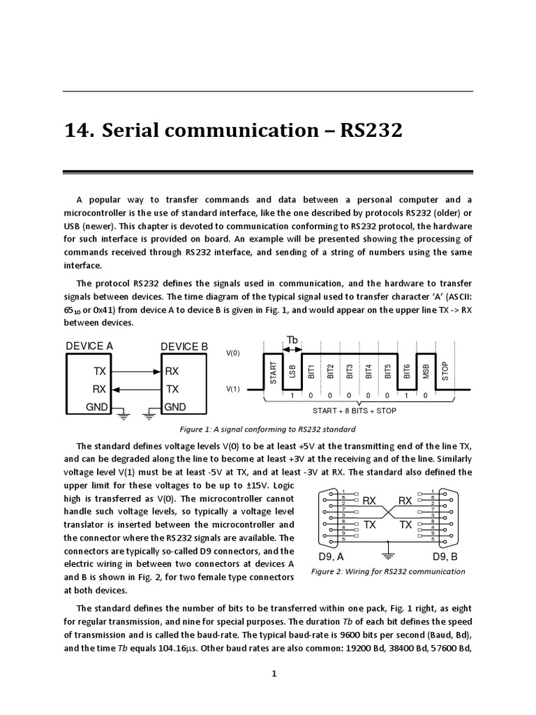 RS232 Baud Rates and Communication Setup | PDF | String (Computer ...