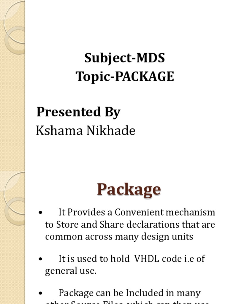 VHDL Package Declaration Guide | PDF | Subroutine | Library (Computing)