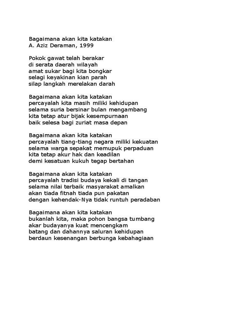 Sajak A Aziz Deraman | PDF
