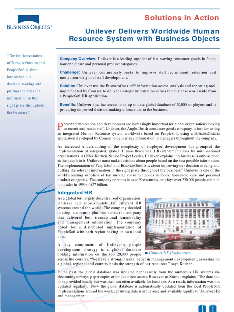 Unilever HR | PDF | Databases | Human Resource Management