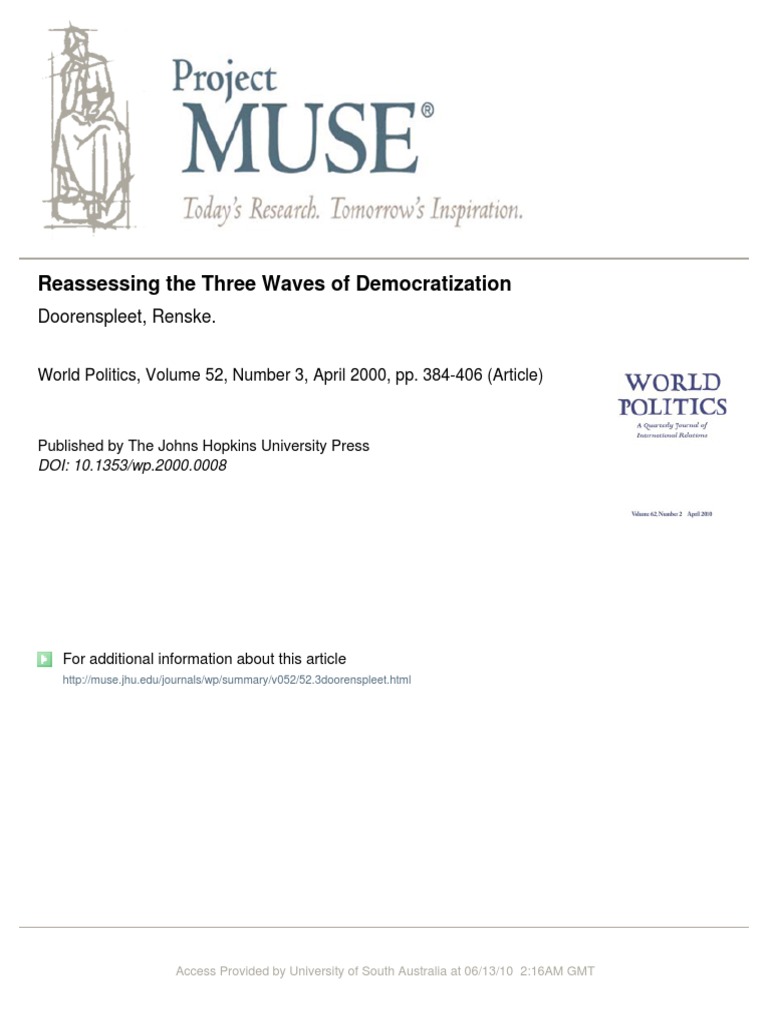 Reassessing Democratization Waves | PDF | Authoritarianism | Liberal ...