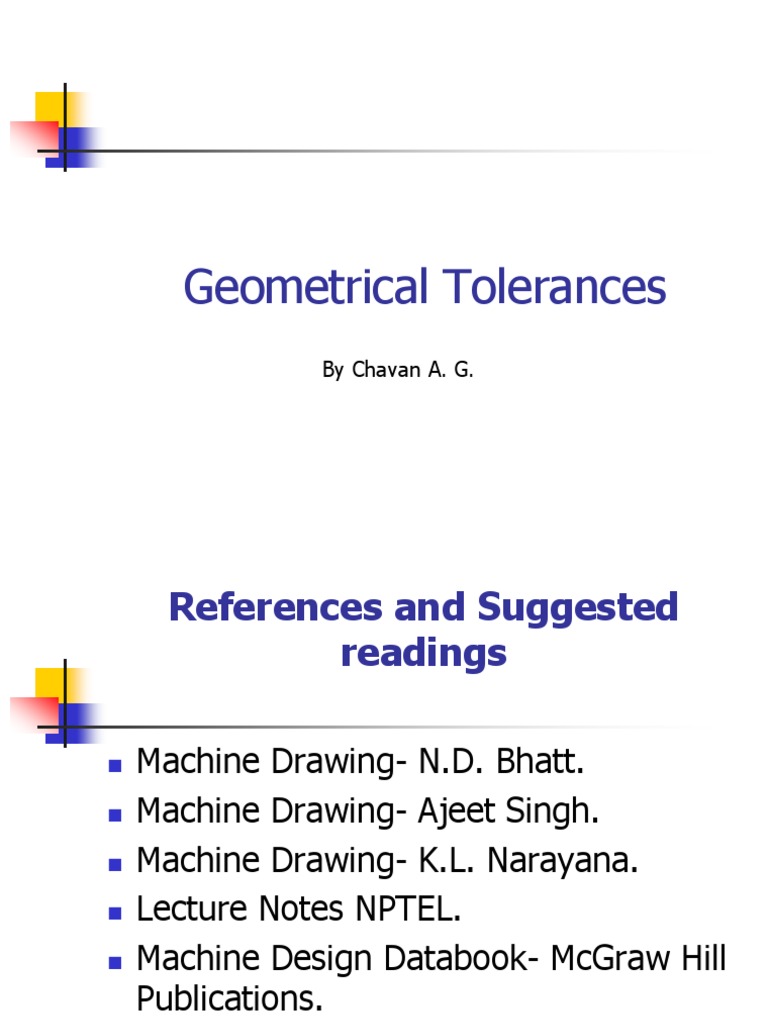 Geometrical Tolerances: by Chavan A. G | PDF | Engineering Tolerance ...