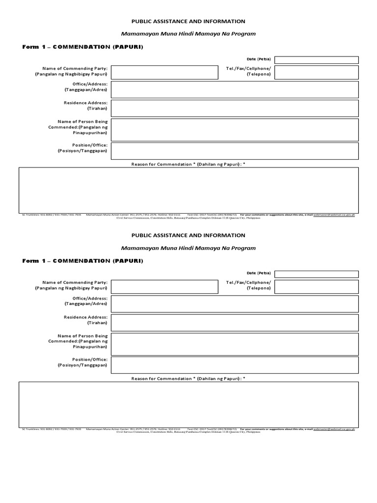 CSC Pacd Forms | PDF | Government