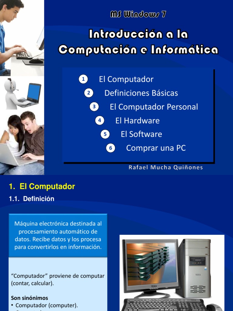 02 Introducción A La Computación e Informática | PDF | Hardware de la ...