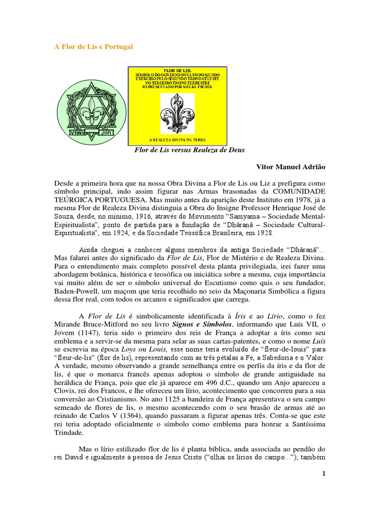 A Flor de Lis e Portugal | PDF | Anjo | Espírito