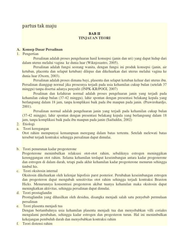Partus Tak Maju | PDF