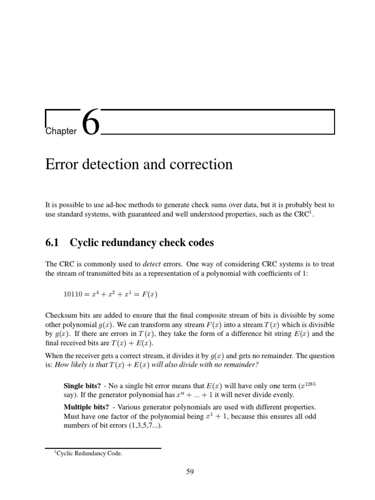 Error Detection And Correction Pdf Error Detection And Correction Code