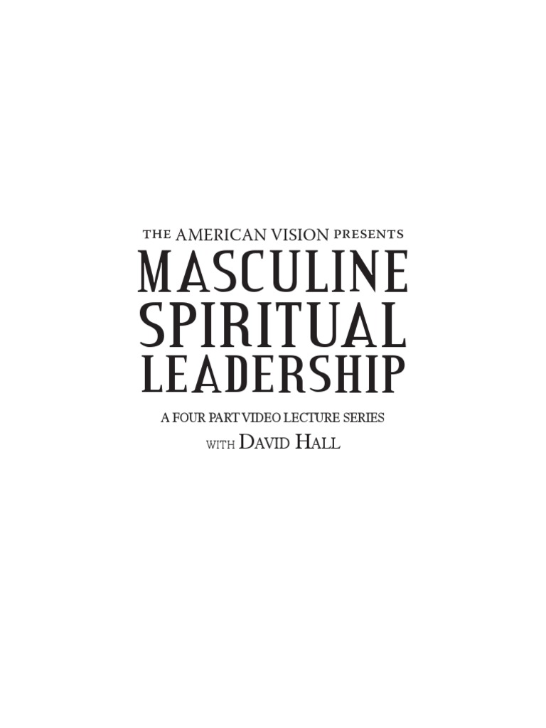 Study Guide Masculine Spiritual Leadership | PDF | Man | Book Of Genesis