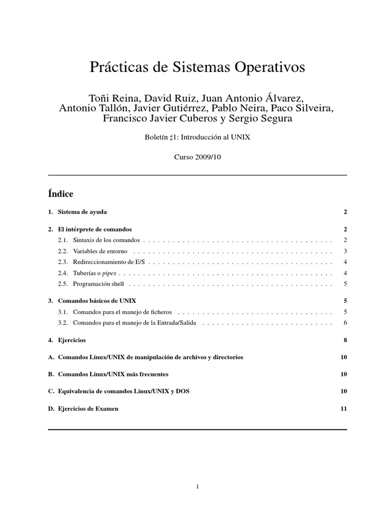 Comandos Unix | PDF | Interfaz de línea de comando | Archivo de computadora