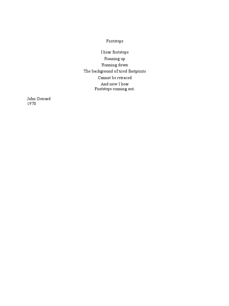 Footsteps | PDF