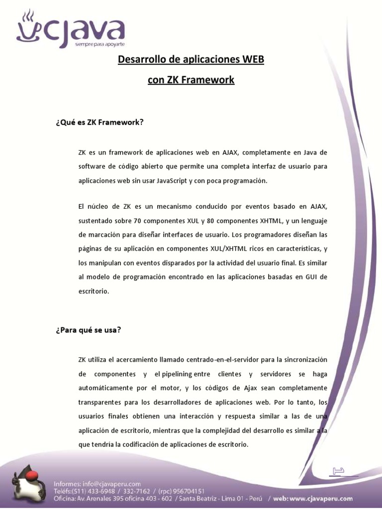 Aplicaciones Web Con ZK Framework | PDF | Aplicación web | Zip (formato ...