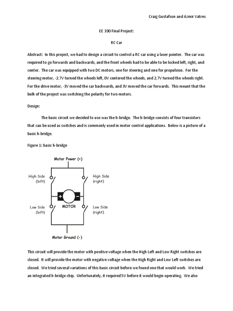 Ee 330 Final Project Pdf Bipolar Junction Transistor Electrical