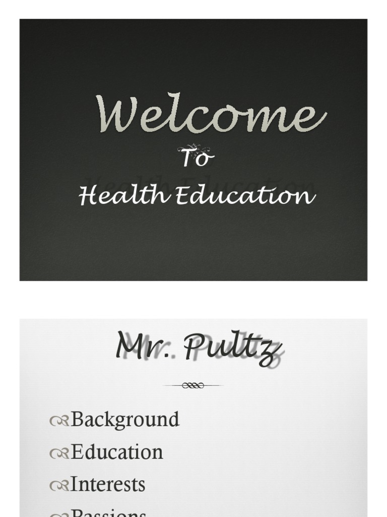 Health Education Class Overview | PDF