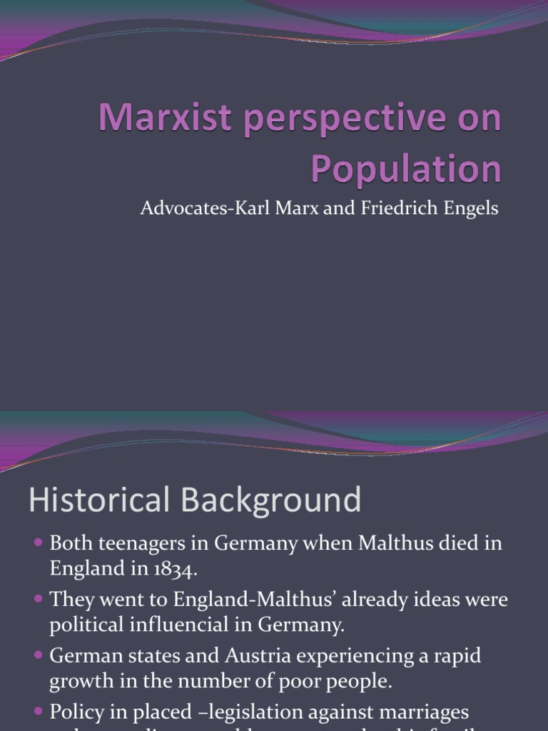 Marxist Perspective On Population | PDF | Capitalism | Karl Marx