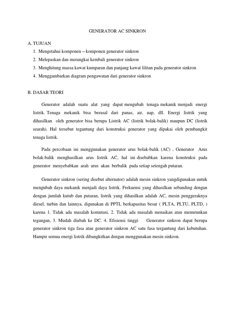 Generator Asinkron | PDF