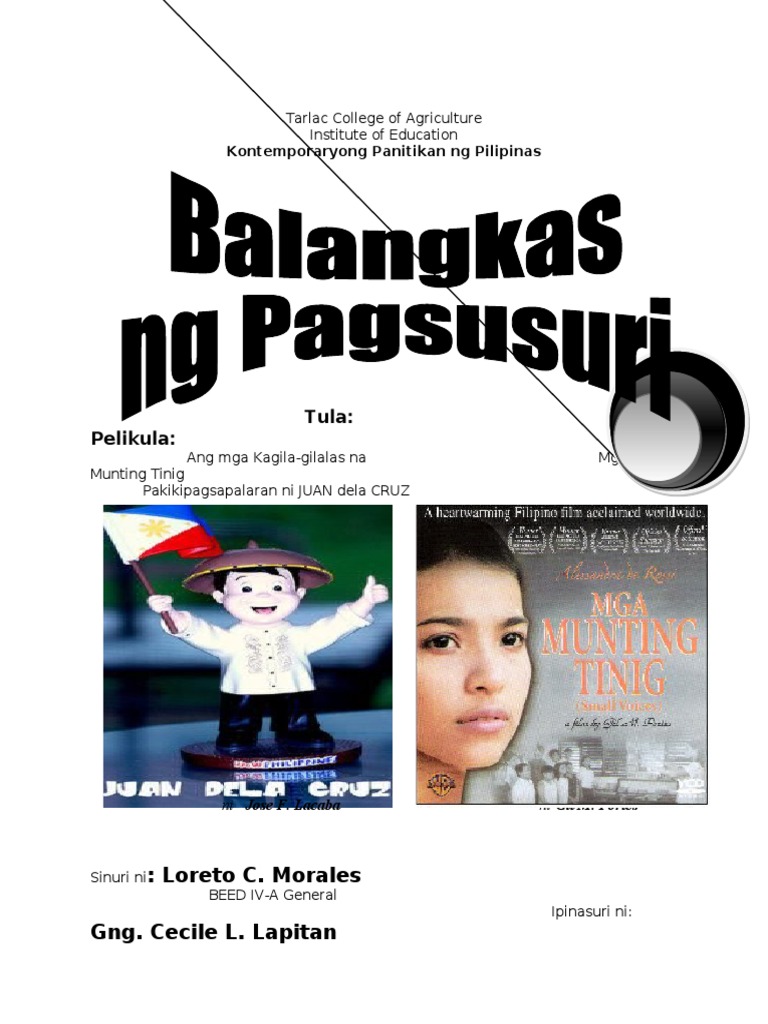 Pagsusuri Sa Tula at Pelikula | PDF