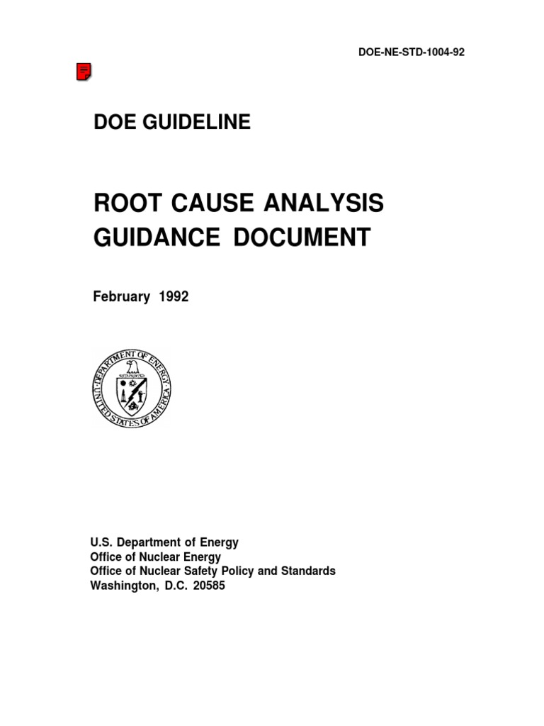 DOE RCFA Guideline Document PDF | PDF