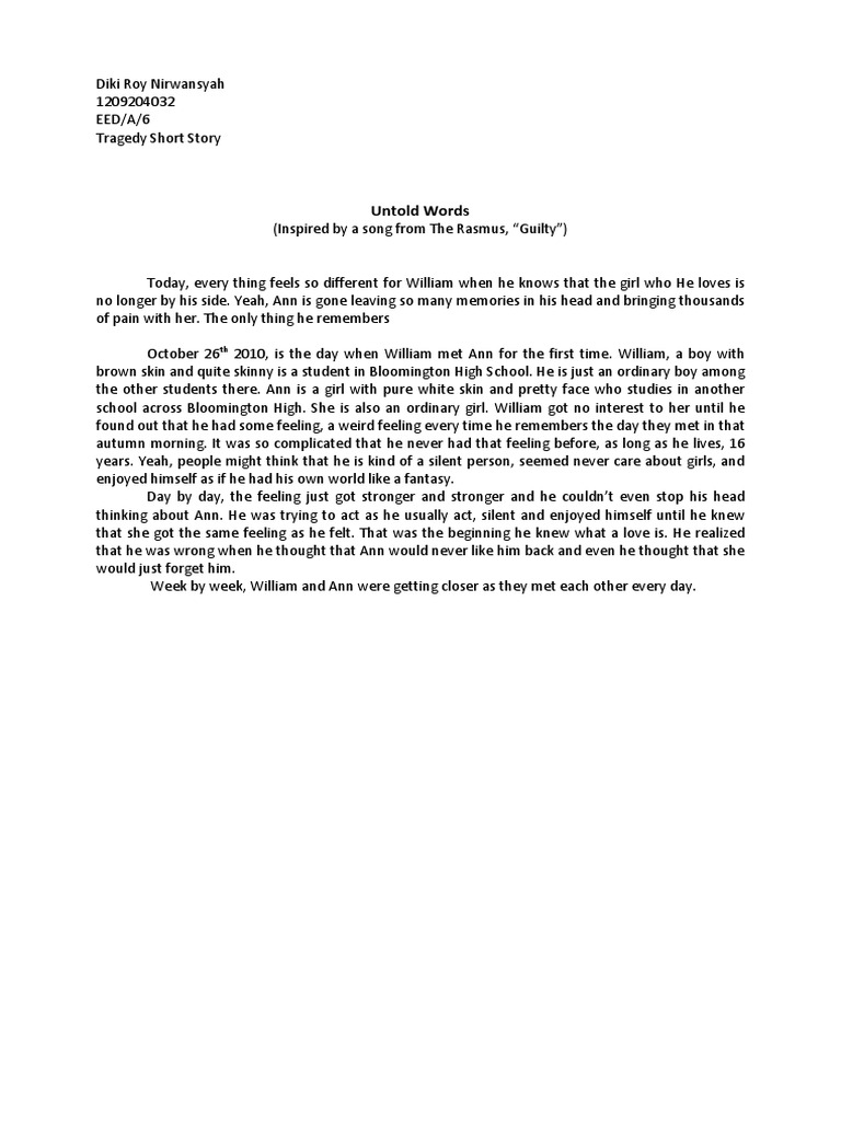 Tragedy Short Story | PDF