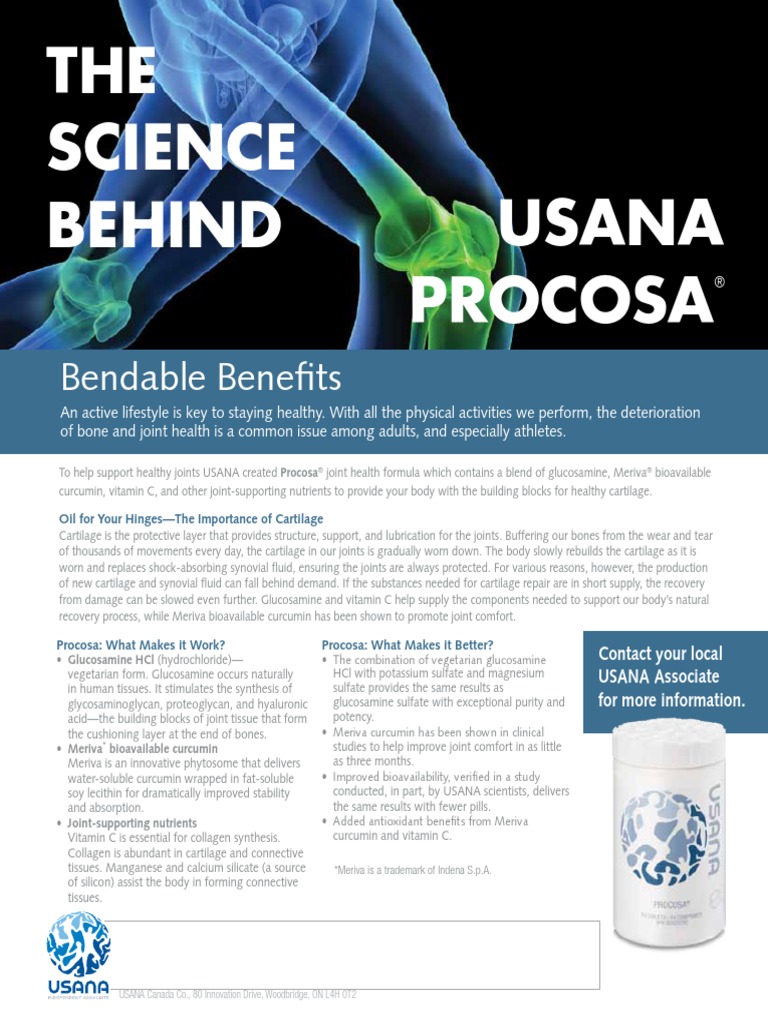 Science Behind Usana Procosa | PDF | Cartilage | Bone
