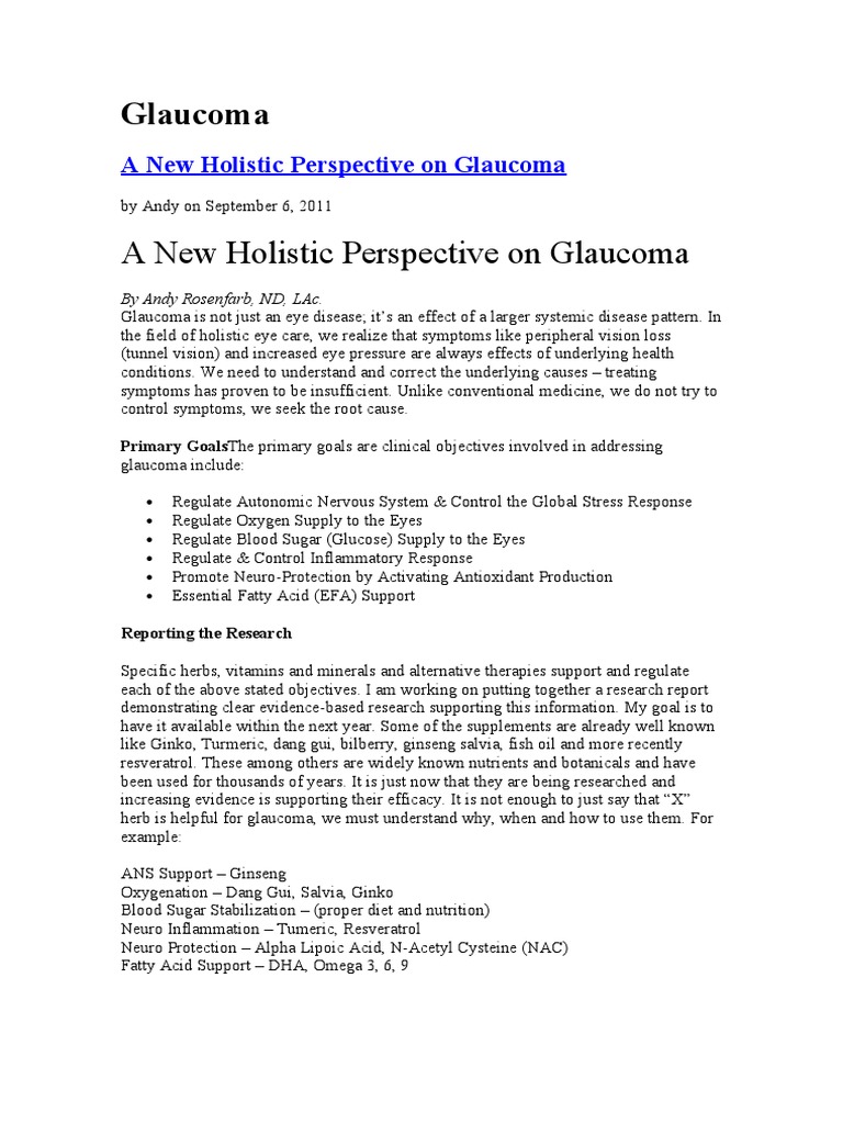 Glaucoma | Download Free PDF | Traditional Chinese Medicine | Glaucoma