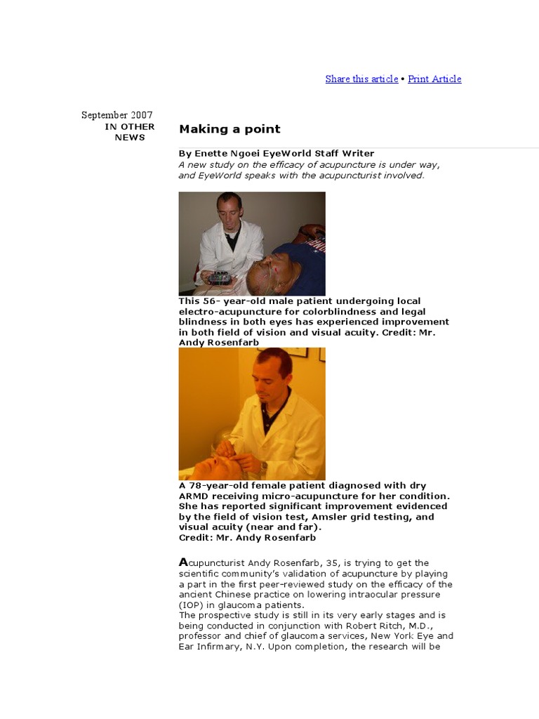 Acupuntura Ocular | PDF | Acupuncture | Traditional Chinese Medicine