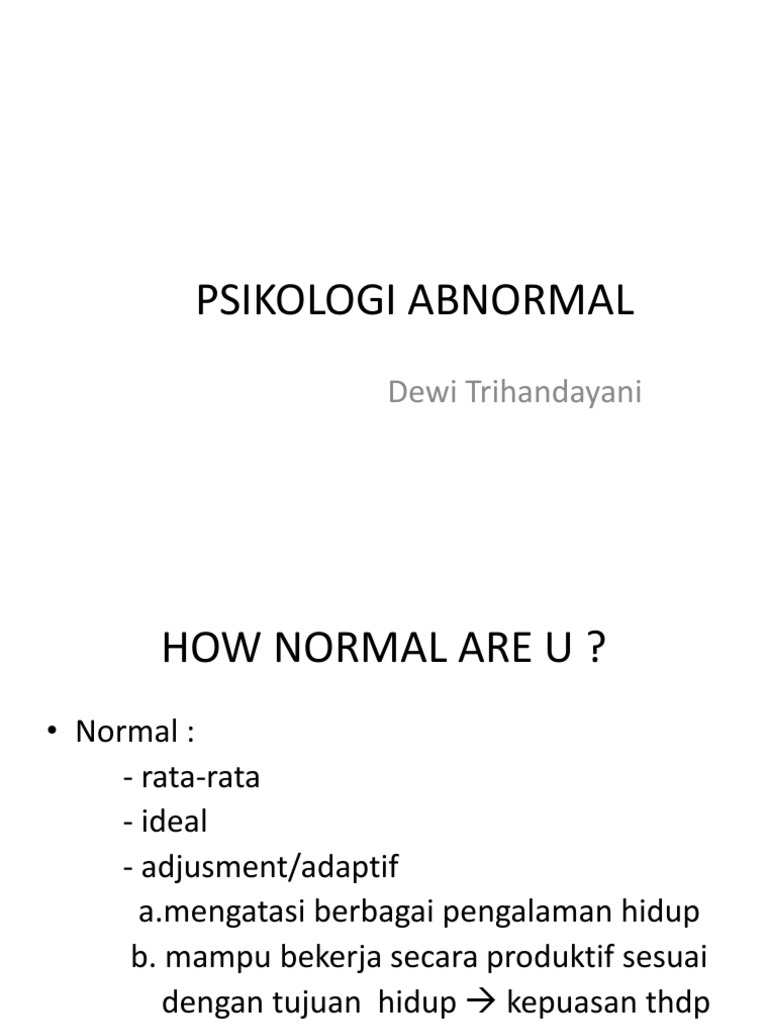 Psikologi Abnormal dan Gangguan Belajar | PDF